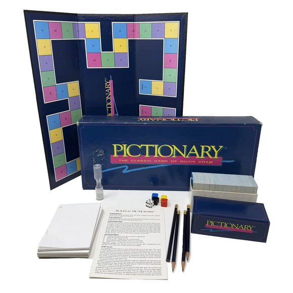 Milton Bradley | Games | Vintage Pictionary Updated For The 9s Complete ...